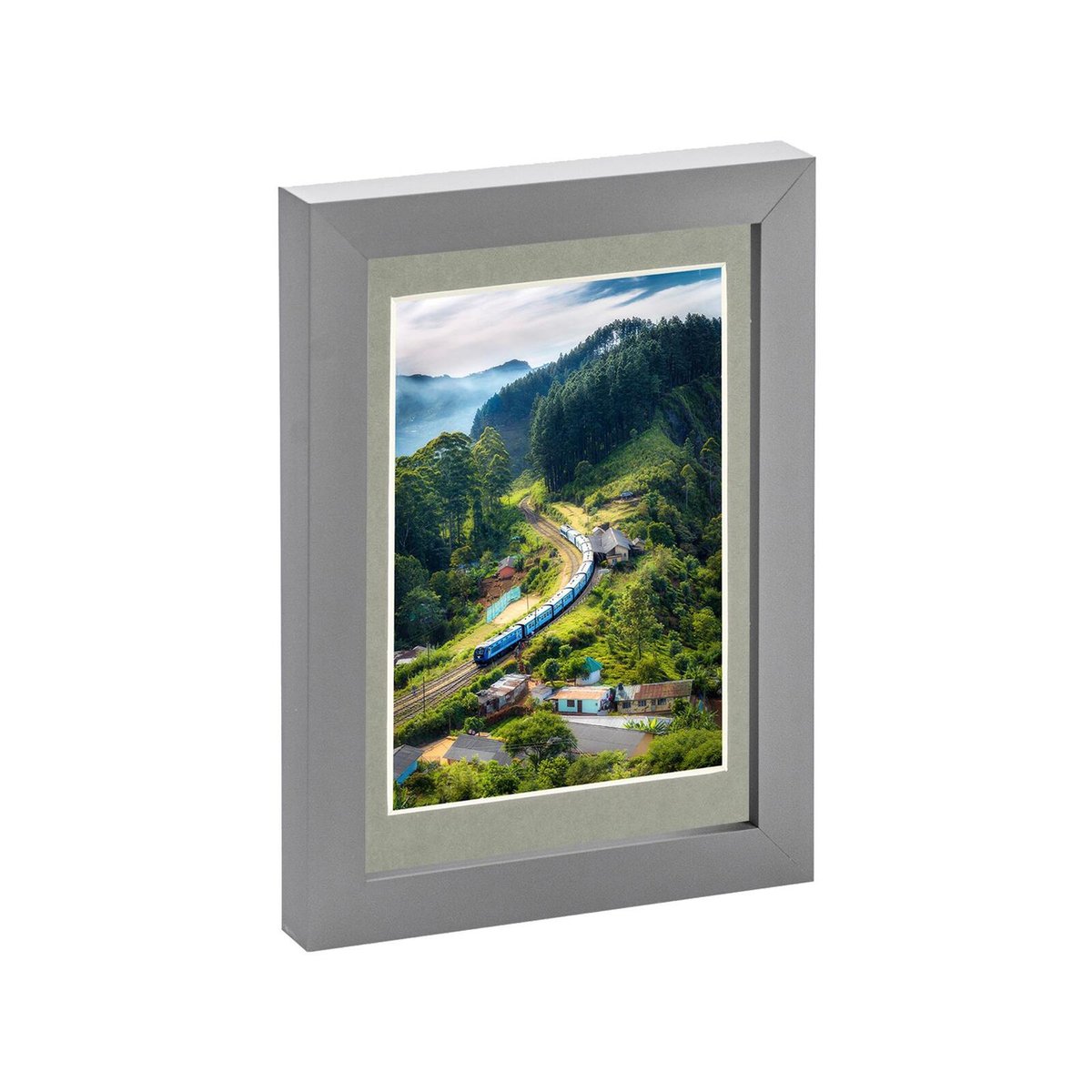 Nicola Spring Photo Frame with 4" x 6" Mount - 5" x 7" - Grey ...