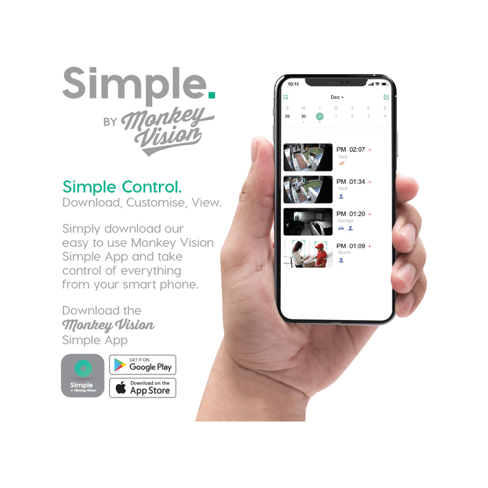 Simple. By Monkey Vision GoCam WiFi Security Camera - Bunnings Australia