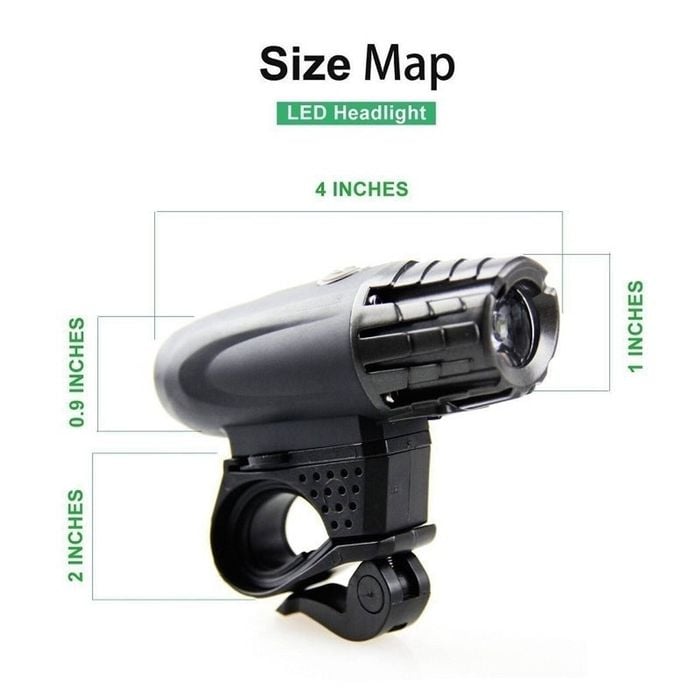 USB Rechargeable Waterproof LED Bike Bicycle Light Set - Bunnings Australia