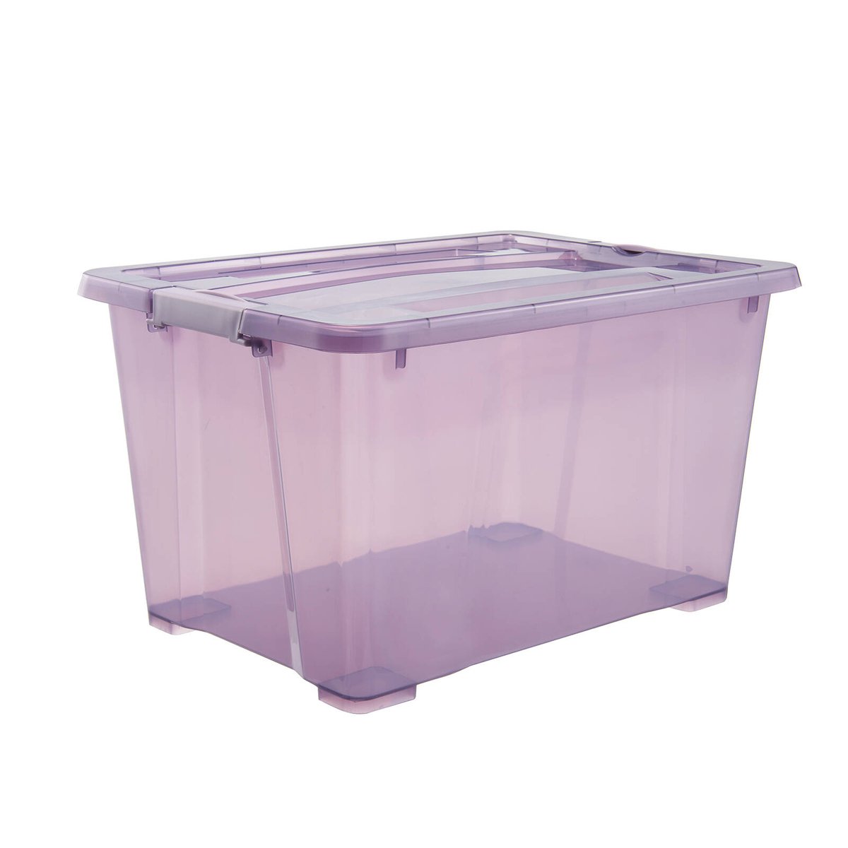 All Set 30L Purple Translucent Modular Storage Container - Bunnings ...