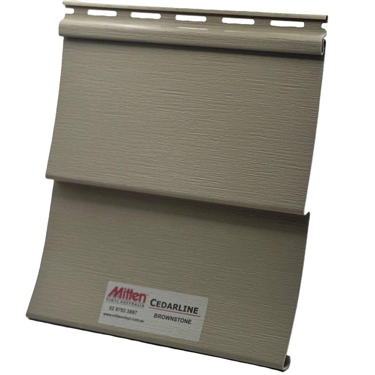 Mitten Vinyl Australia 5.84m shell Brownstone Cedarline Vinyl Cladding ...
