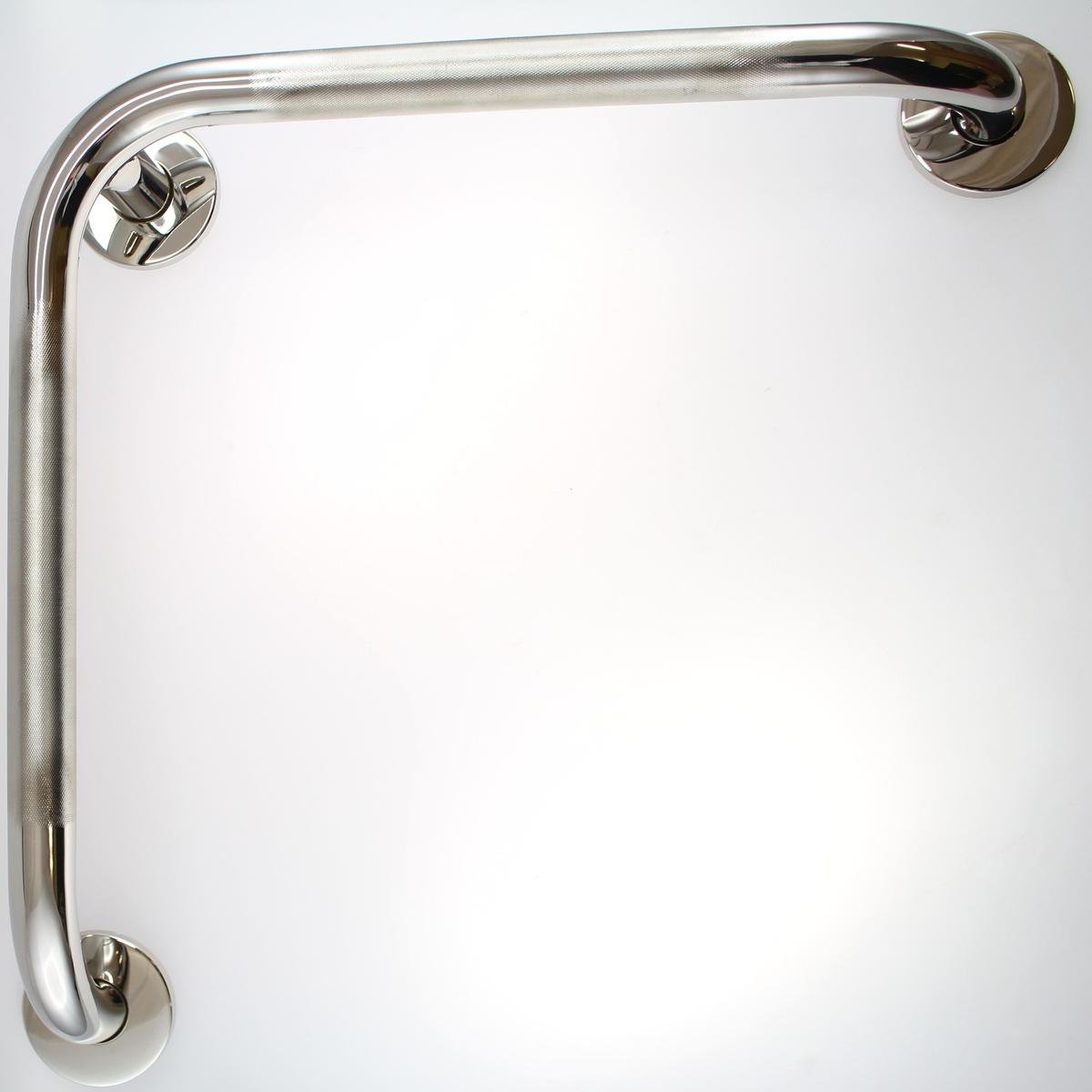 Award 32 x 750mm Stainless Steel Knurled Eziliving 90 Degree Grab Rail ...