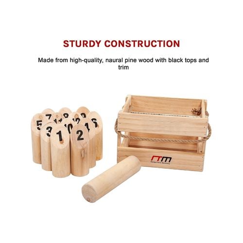 Number Toss Wooden Set Outdoor Games with Carry Case - Bunnings Australia