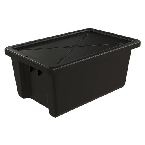 Handy Storage 54L Black Heavy Duty Crate - Bunnings Australia