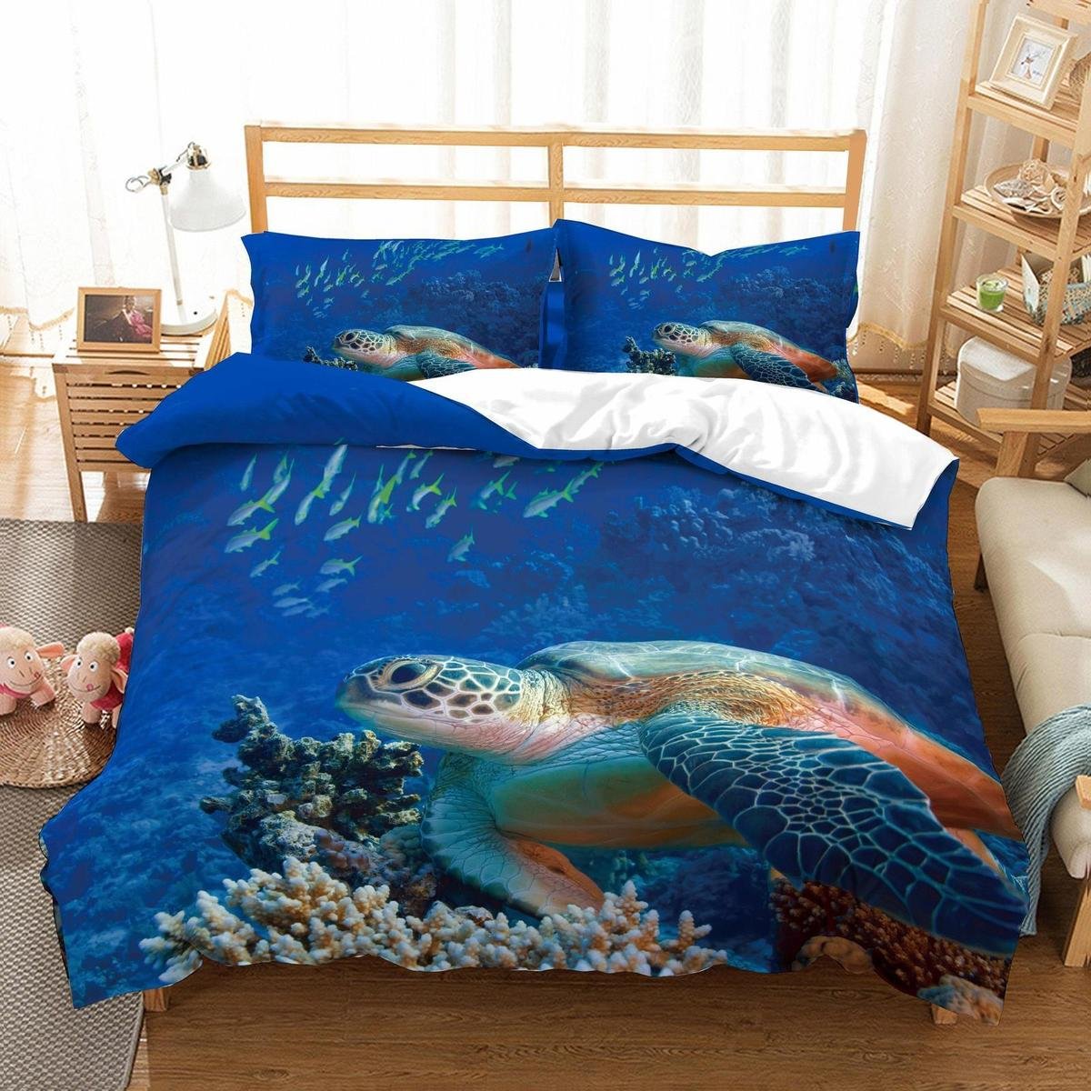 3D Sea world Sea turtle Quilt Cover Set Bedding Set Pillowcases ...