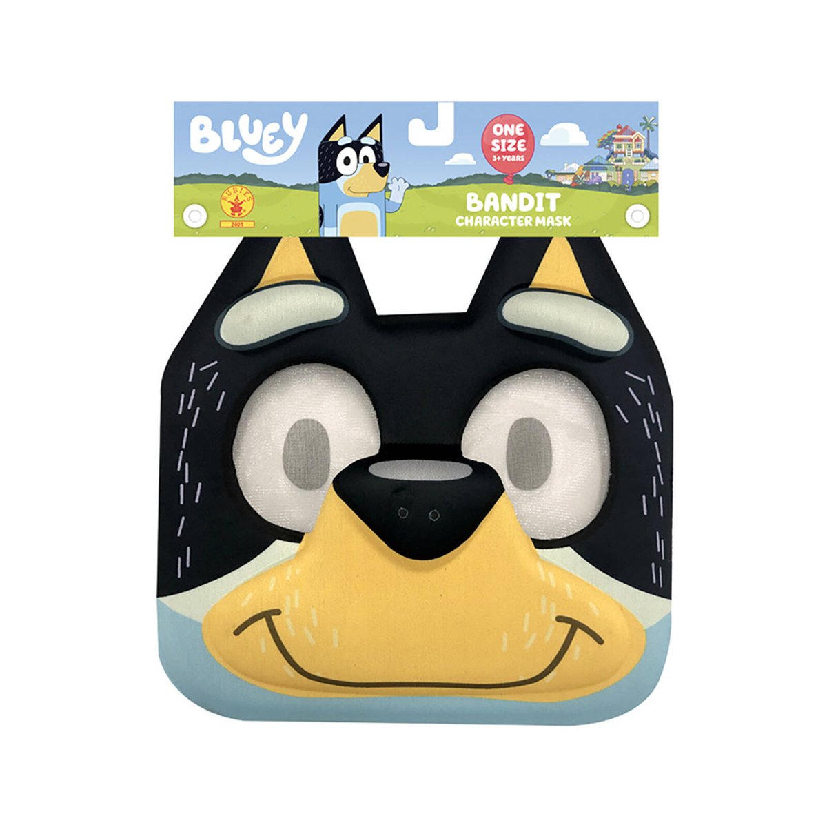 Bluey Bandit Eva Face Mask Halloween Animal Dress Up Adult/Kids Unisex ...