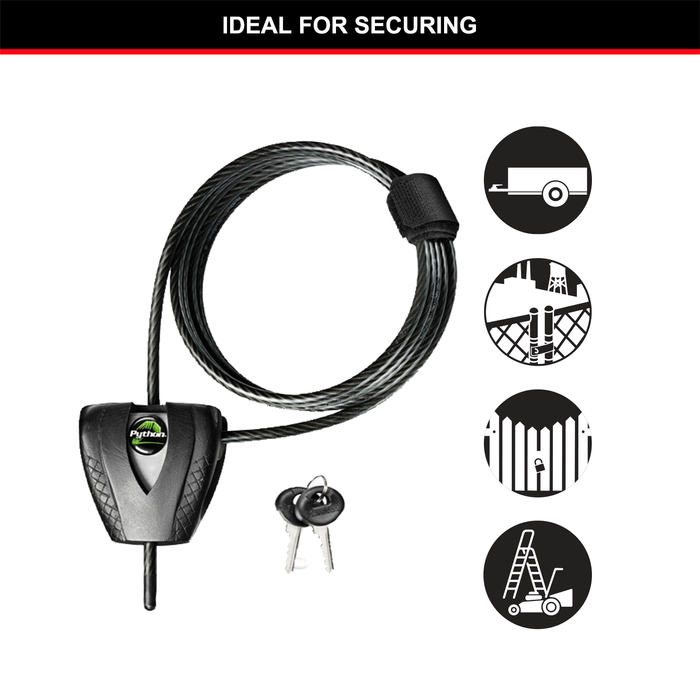 Master Lock 1.8m x 5mm Mini Python Adjustable Locking Cable - Bunnings Australia