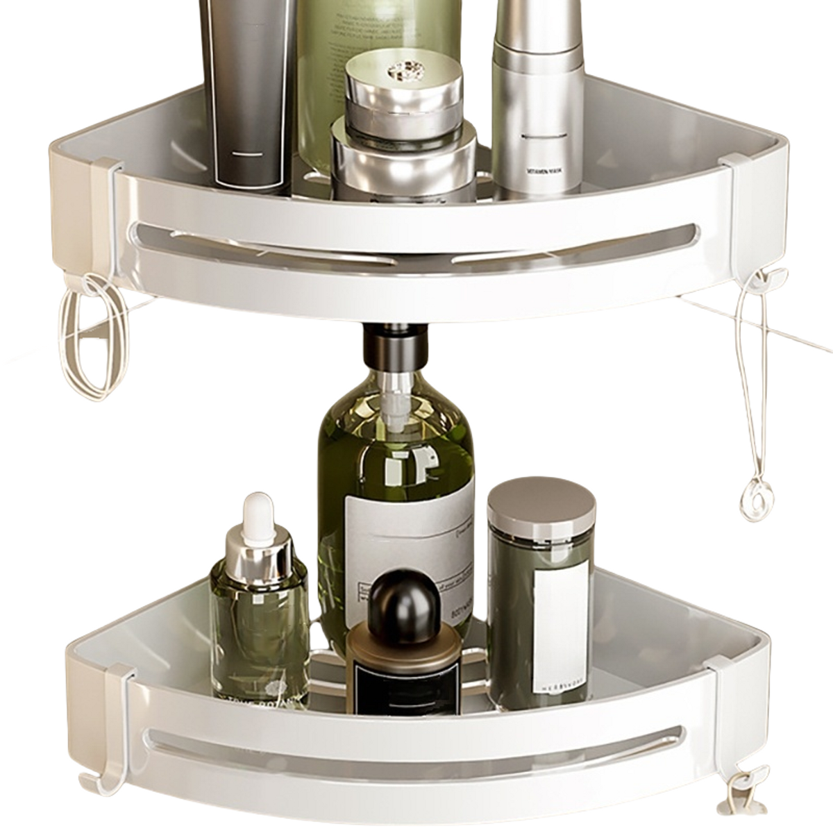 2PCS Bathroom Wall Corner Shelf Organizer, Kitchen Corner Storage Rack ...