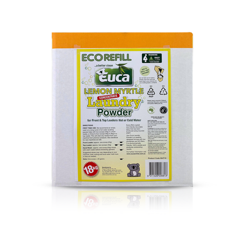 Euca 18kg Laundry Powder Lemon Myrtle Box - Bunnings Australia