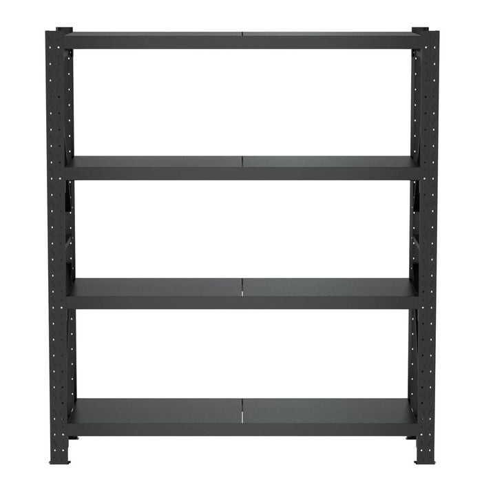 Craftright 1800 x 2000 x 600mm Black 4 Tier Metal Shelving Unit ...