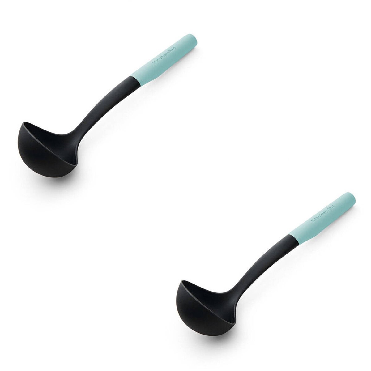 2PK KitchenAid Plastic Soft Grip Ladle Kitchen Utensils - Mineral Water ...