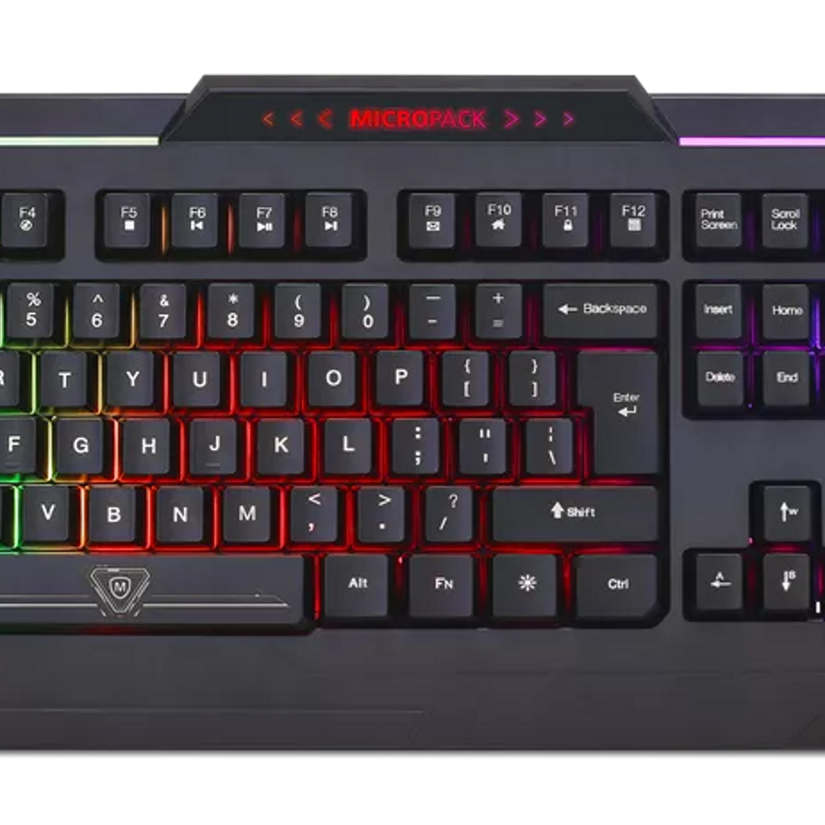 Wired Rainbow Backlit Gaming Keyboard with Splash Proof Design ...