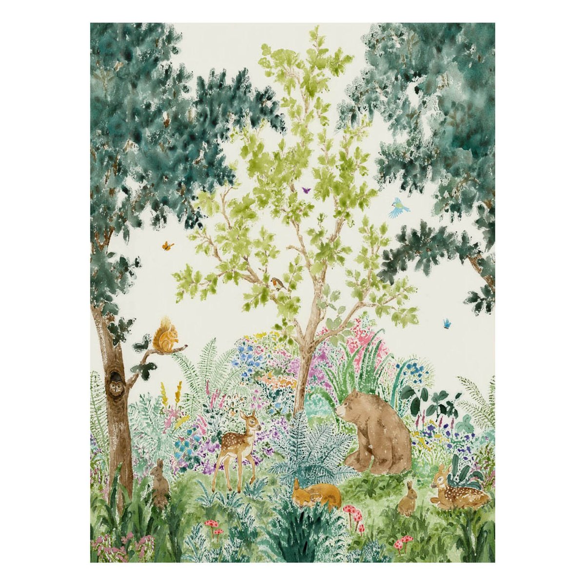 Green Forest Friends Mural Wallpaper 2.1m x 2.8m - Bunnings Australia