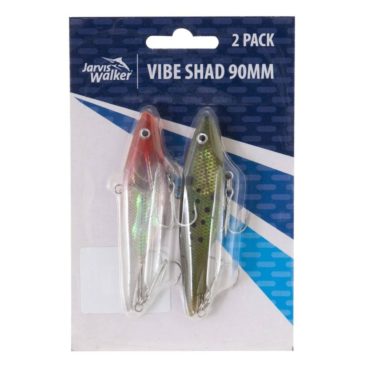 2 Pack of Jarvis Walker 90mm Soft Vibe Shad Lures - Rigged Soft Vibe ...