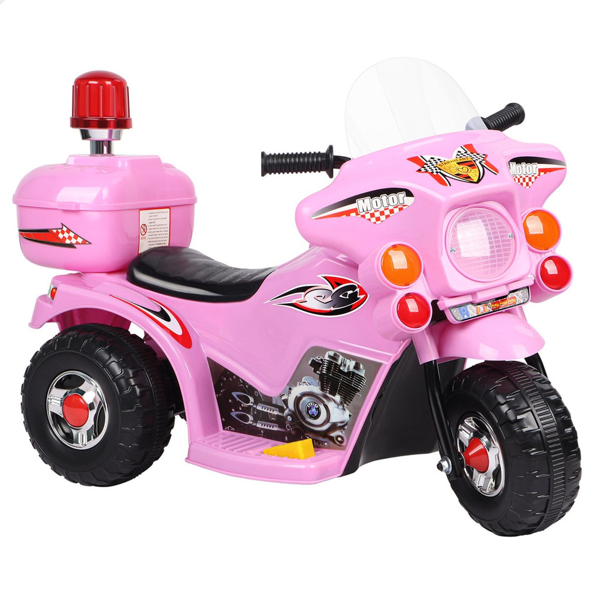 ALFORDSON Ride On Car Kids Police Motorcycle Pink - Bunnings Australia