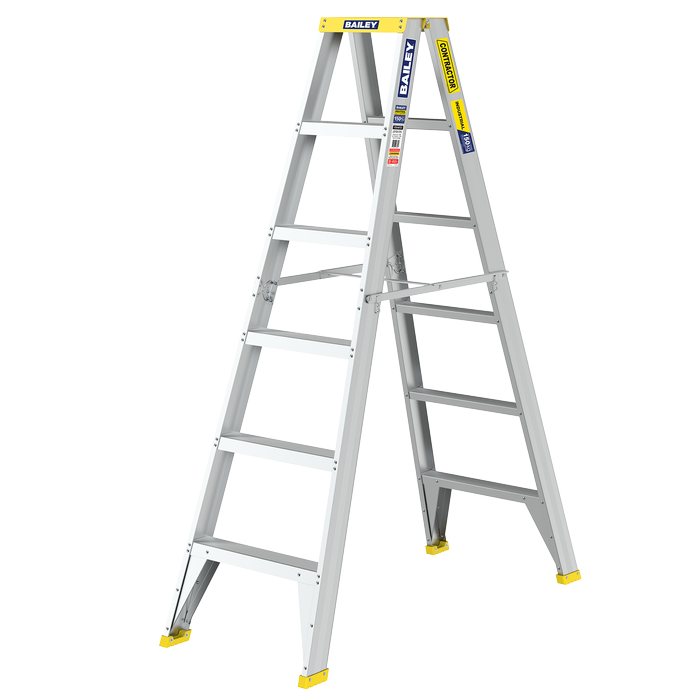 Bailey Ladder Contractor MK2 1.8m Double Sided 150kg - Bunnings Australia