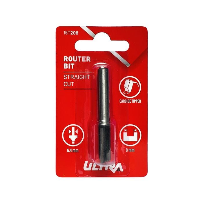 Ultra 6.4 x 8mm Straight Router Bit - Bunnings Australia