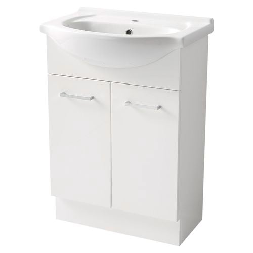 Estilo 600mm Vanity With Semi-Recessed Basin And 1 Tap Hole - Bunnings ...