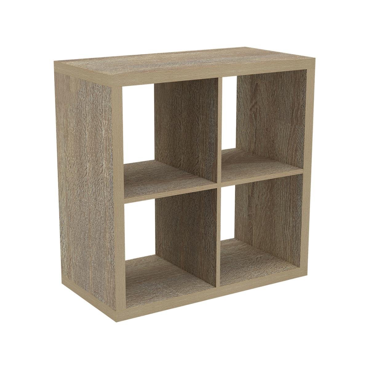 Flexi Storage Clever Cube 76 x 39 x 76cm Oak 2 x 2 Cube Unit - Bunnings ...