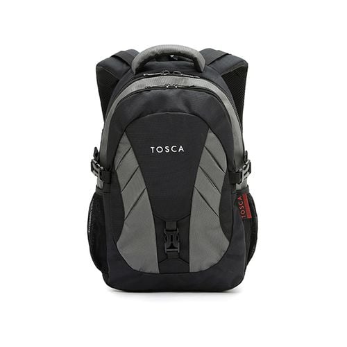 Tosca 20l/42x27x17cm Padded Multi Compartment Backpack - Grey/black ...