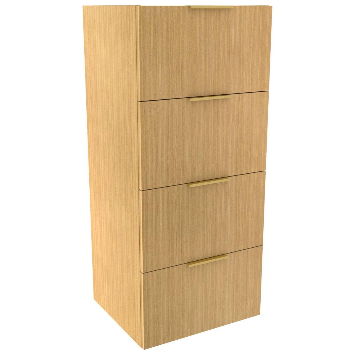 Lugna 1024 x 450 x 380mm Sand 4 Drawer Ready to Assemble Unit ...