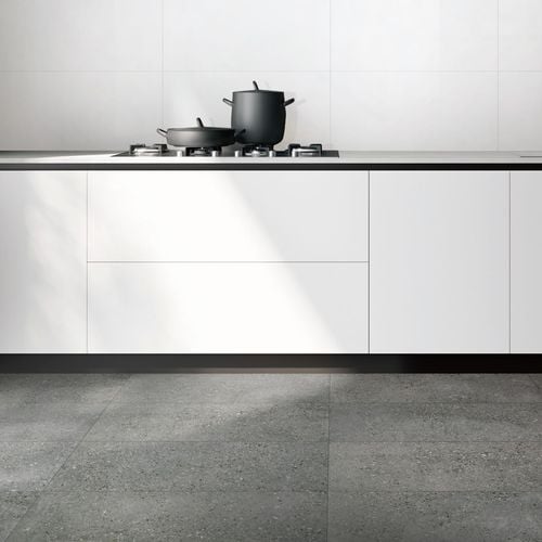 Duratile 60 x 30cm 1.08m² Aggregate Grey Porcelain Floor Tile - 6 ...