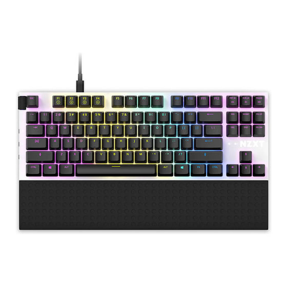 NZXT Keyboard TenKeyLess USB Mechanical Gateron Red Switches - White ...
