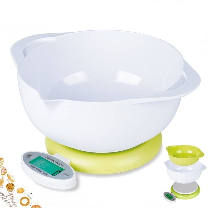 5Kg Electronic Kitchen Scale w/ 2 Bowl 1g Graduation Medicinal Tray ...