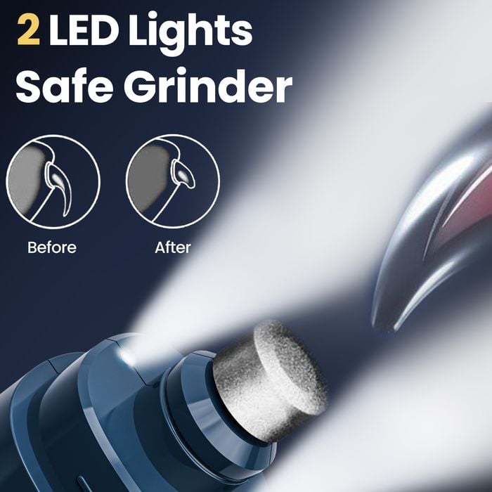 ADVWIN Electric Pet Dog Cat Quiet Nail Grinder Clipper Cutter Grooming ...