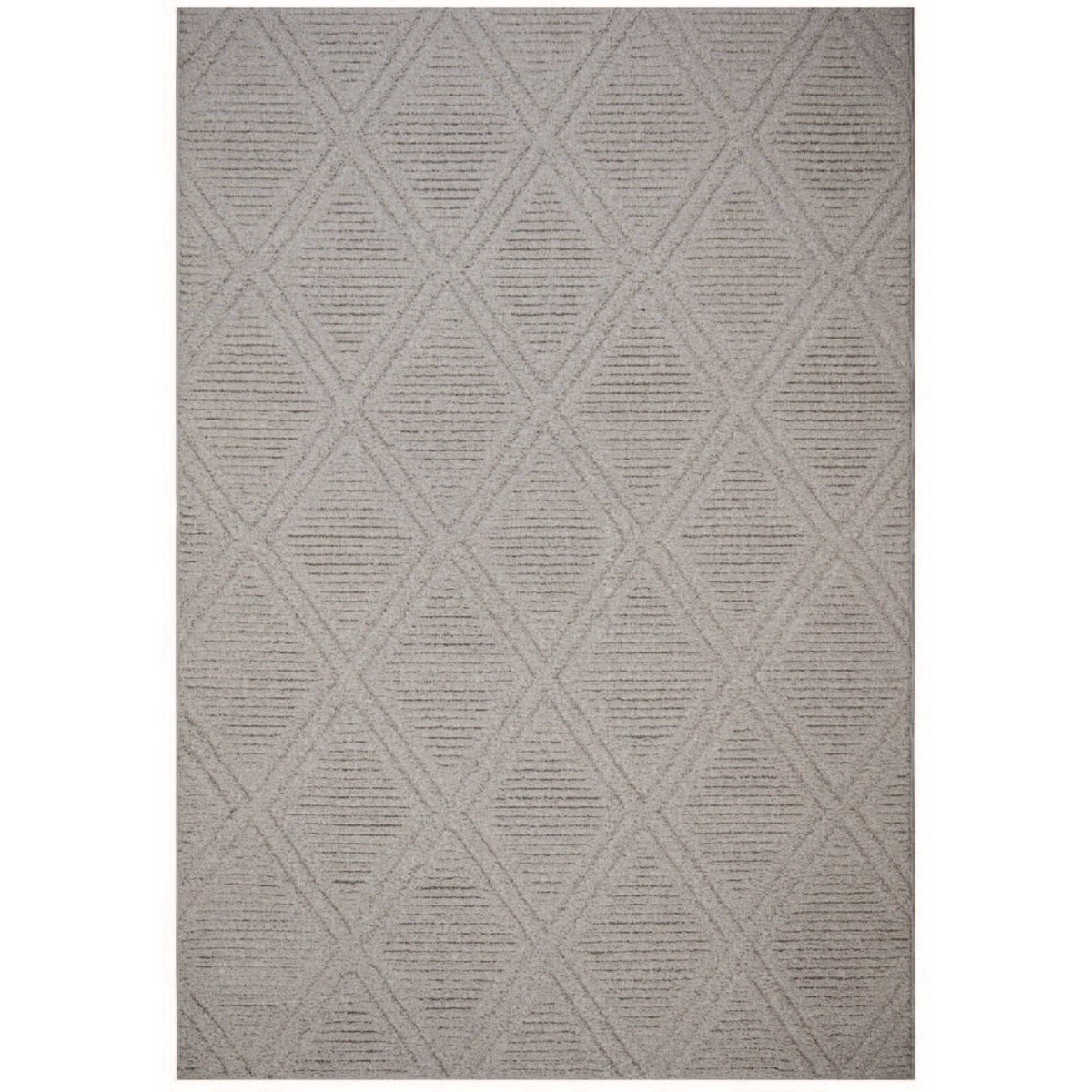 Hufflett 190x 280cm Perla Light Grey Polyester Rug - Bunnings Australia
