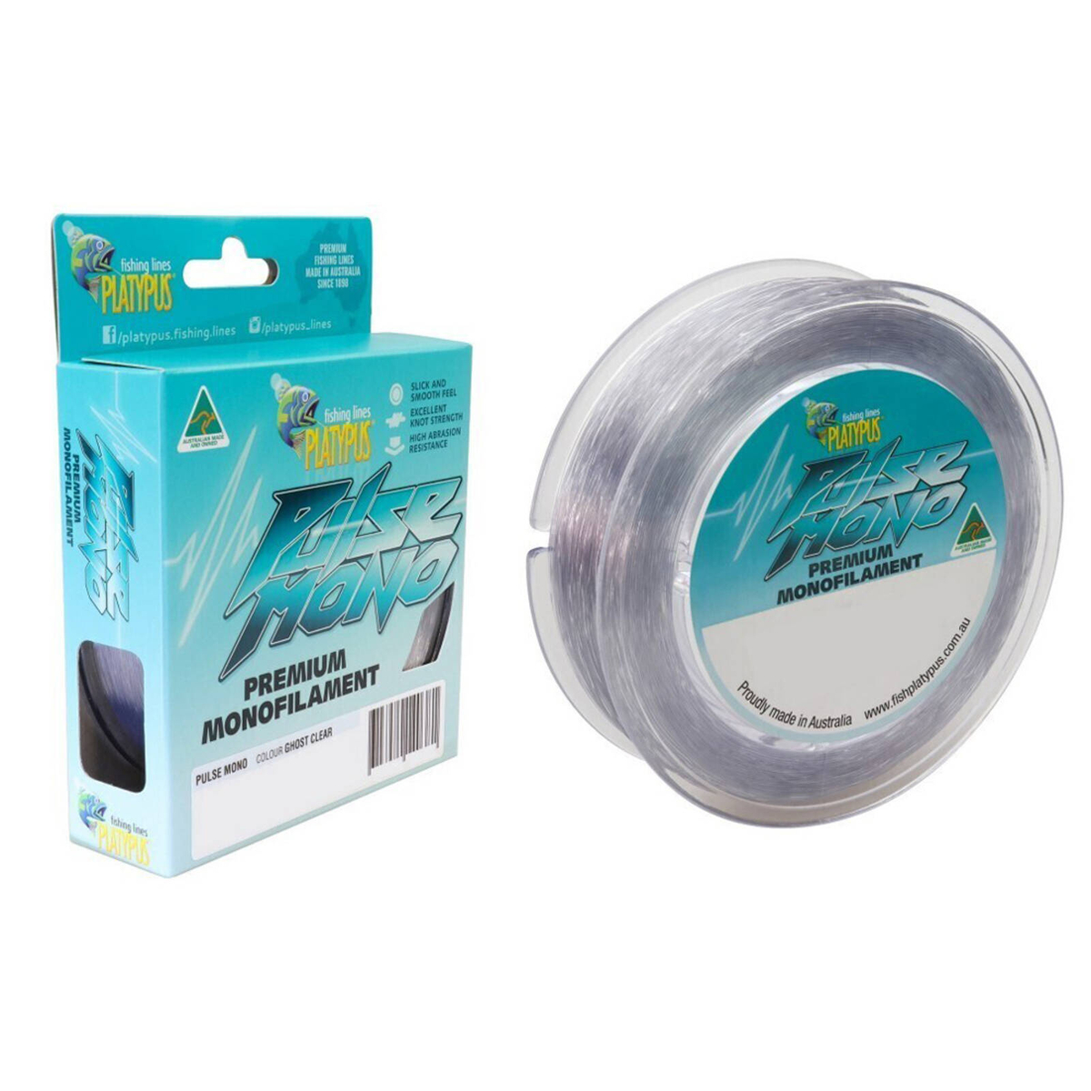 500m Spool of 10lb Platypus Pulse Mono Premium Monofilament Clear ...