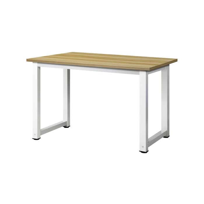 Oikiture Computer Desk 120cm White&wooden - Bunnings Australia