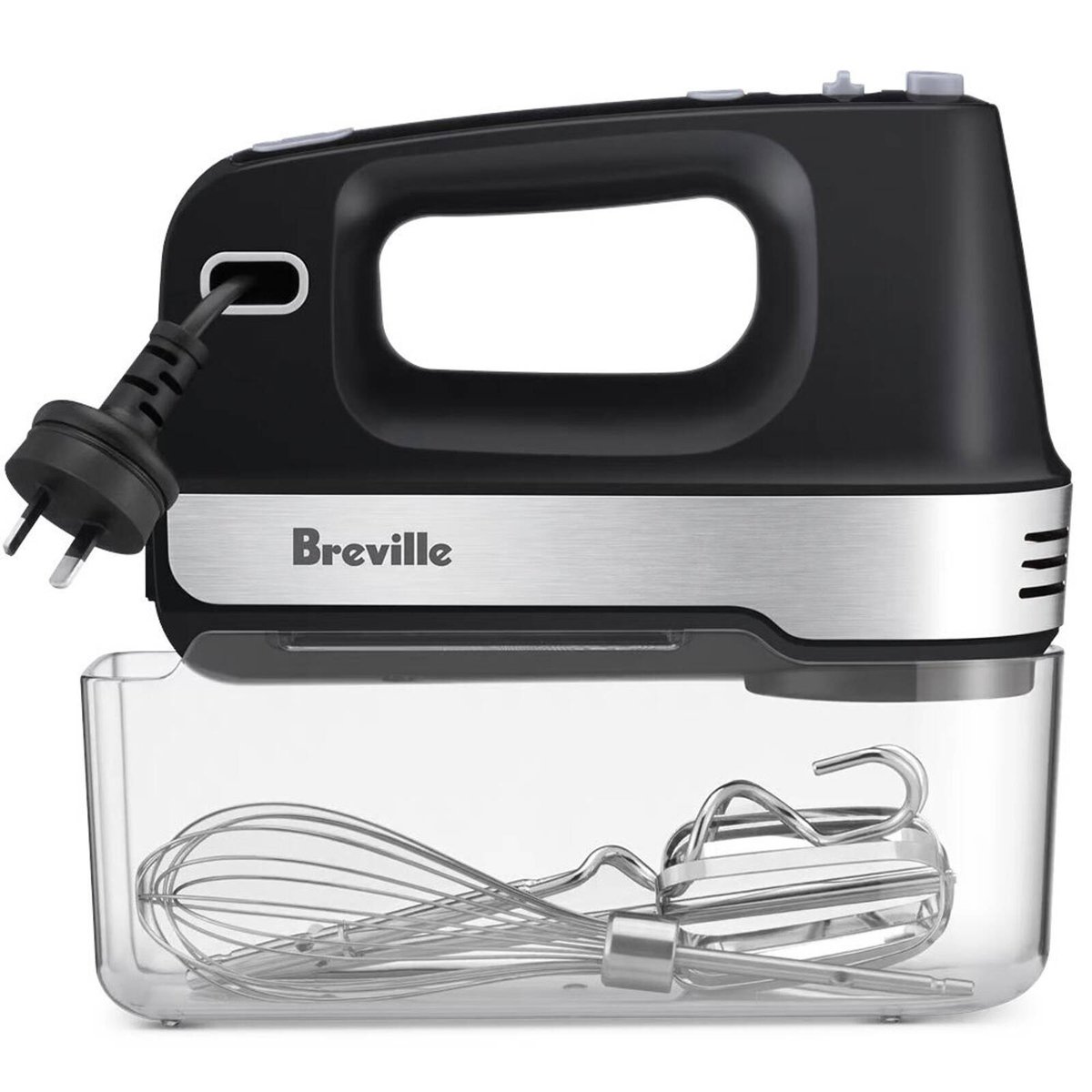 Breville Electric Mix and Store Turbo Hand Mixer Matte Black 200W ...