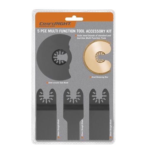 Craftright Multi Function Tool Accessory Kit - 5 Pack - Bunnings Australia