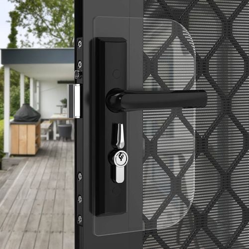 Rolltrak Black Keyed Hinged Screen Door Lock - Bunnings Australia