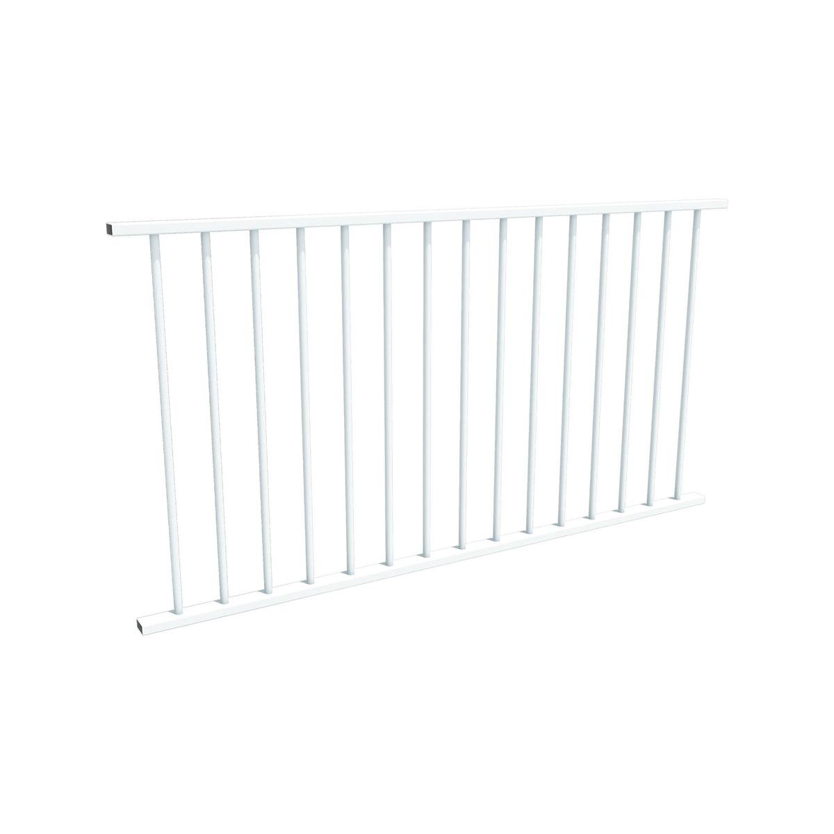 ProtectorAl 1800 x 950mm Pearl White Aluminium Flat Top Round Picket ...