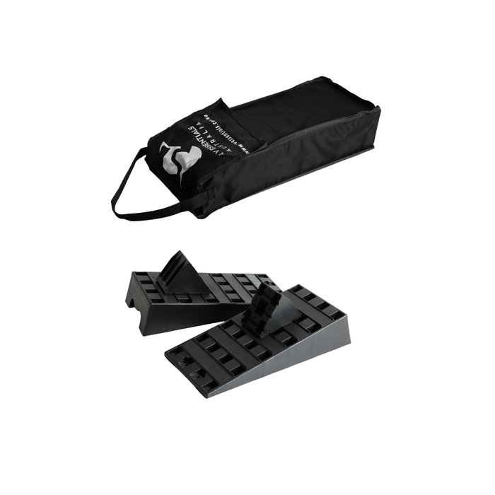 RV Essentials Australia Caravan Levelling Ramps with Wheel Chocks & Bag ...