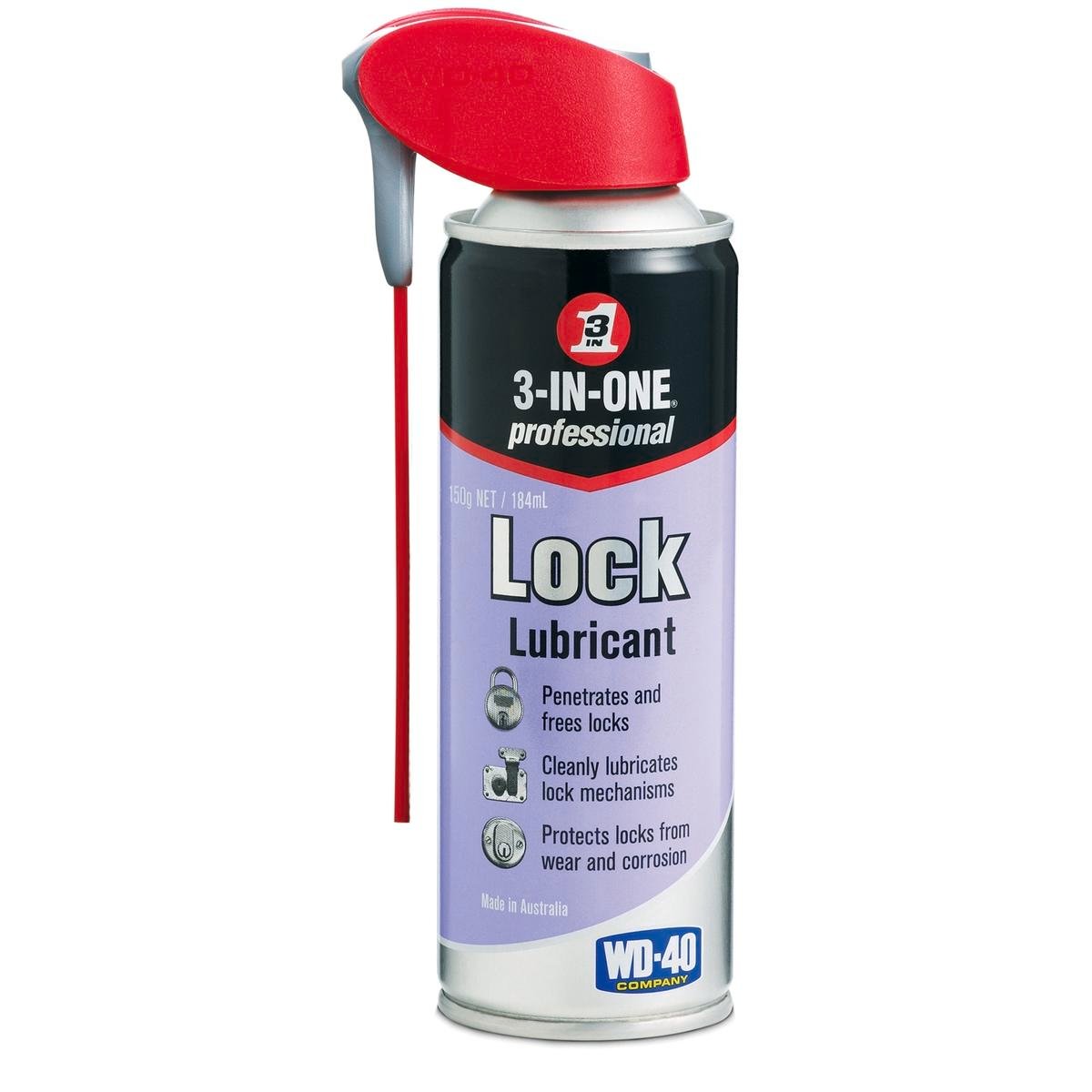 3-In-One Professional 150g Lock Lubricant With Smart Straw - Bunnings ...