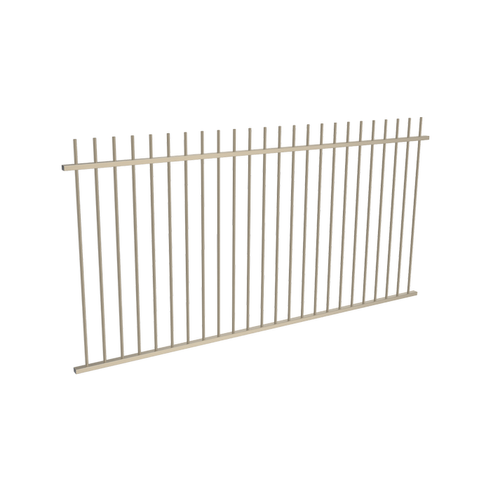 ProtectorAl 2400 x 1200mm Paperbark Aluminium Picket Top Pool Fence ...