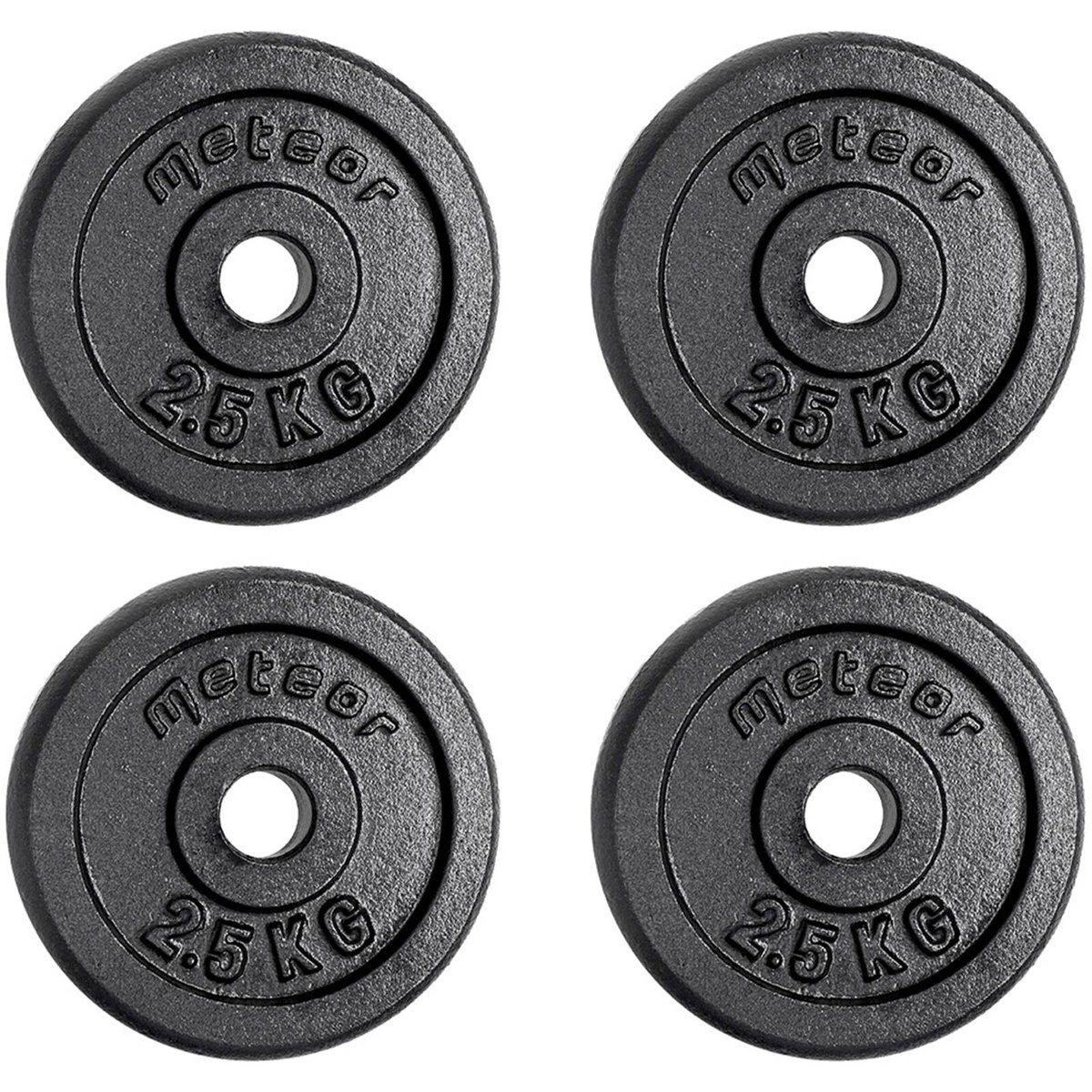 METEOR 2.5kgx4 Black Cast Iron Standard Weight Plates - Bunnings Australia