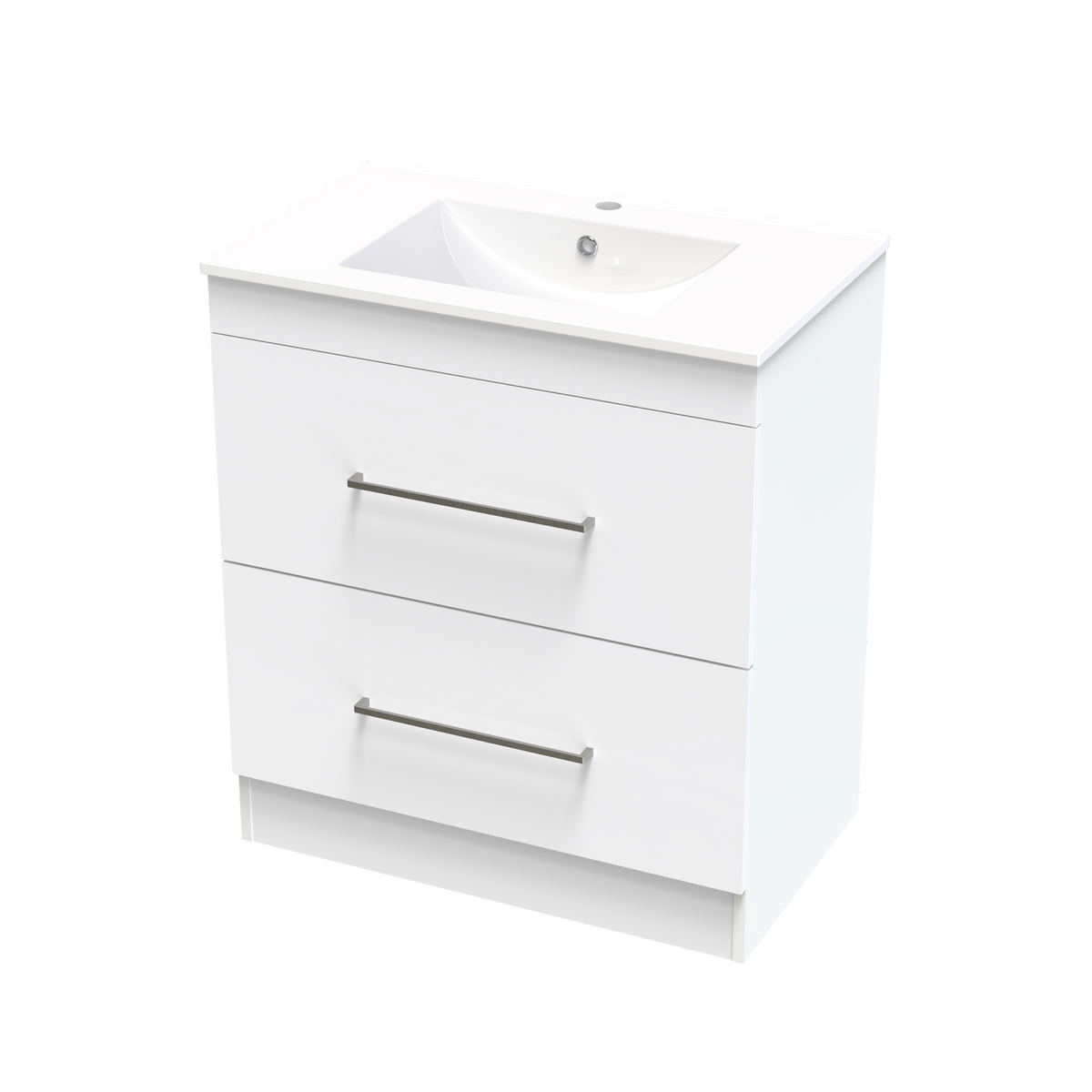 Clearlite Bathrooms 750mm White Cashmere Valley Floor Standing Vanity ...