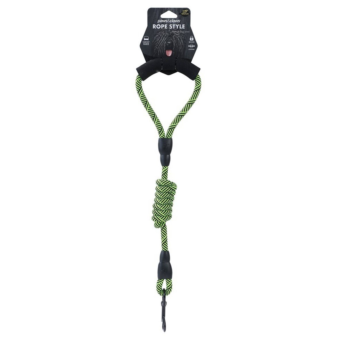 Paws & Claws Rope Style Pet Dog Lead w/Comfort Handle Assorted ...
