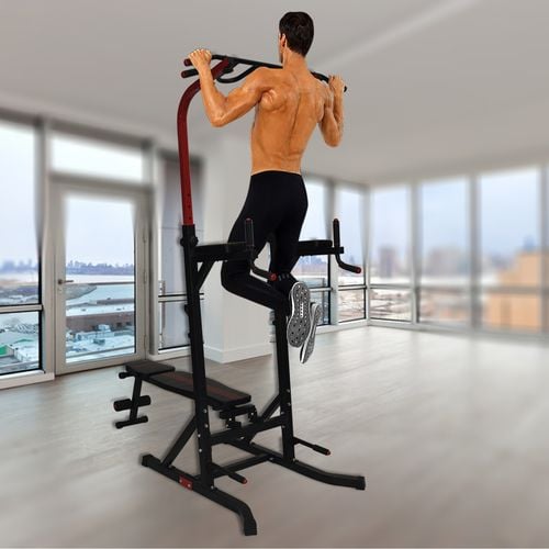 Power Tower Chin-Pull Up Multi-Grip Bar Station Dip VKR Knee Raise ...