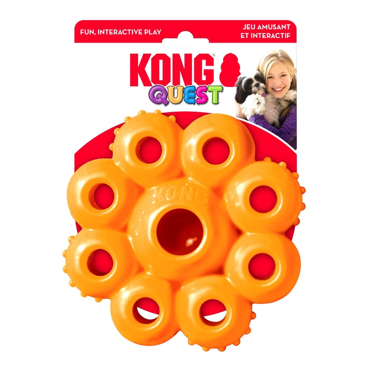 Kong Quest Treat Dispensing Toy For Dogs - Star Pods 1 X Large ...