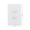 DETA X6 White Matte Double Vertical Switch - Bunnings Australia