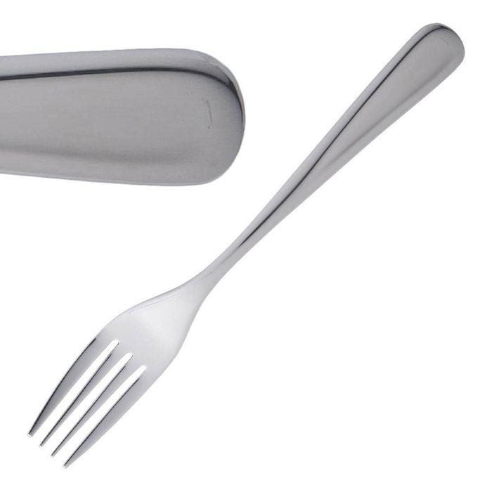 Olympia Roma Table Fork 18/10 Stainless Steel 12 Pack 205mm Commercial ...