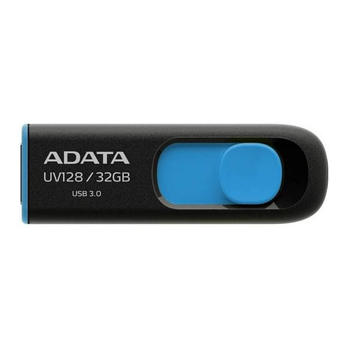 Adata UV128 USB 3.0 32GB Flash Drive - Black/Blue [AUV128-32G-RBE] - Bunnings Australia