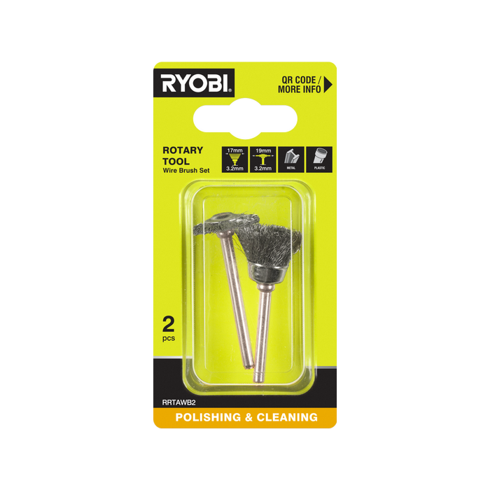 Ryobi Wire Brush - 2 Pack - Bunnings New Zealand