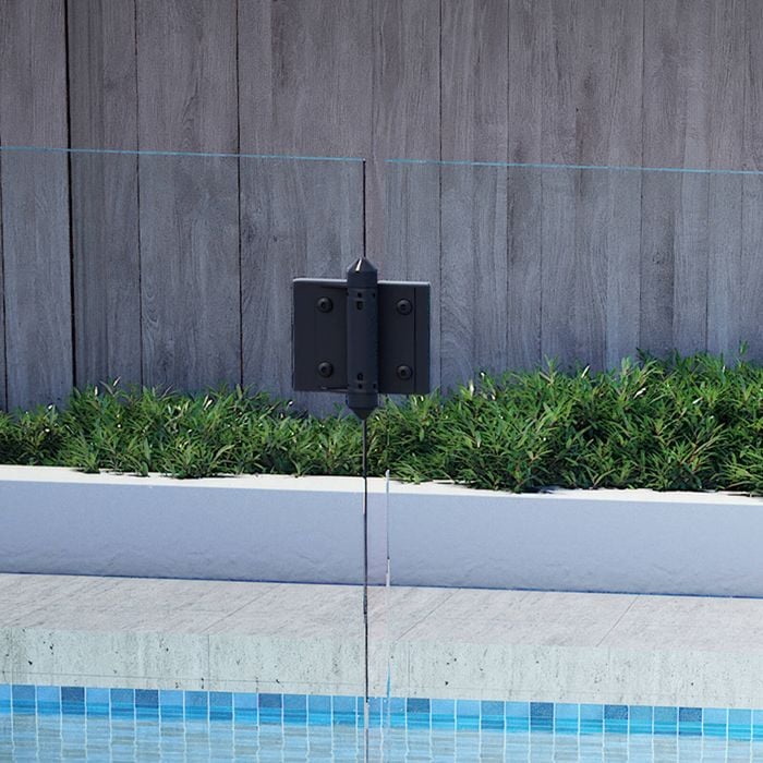 ProtectorAl Black Matte Glass To Glass Hinge Set - Bunnings Australia