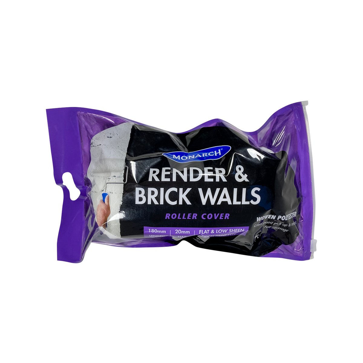 Monarch 180mm Render And Brick Walls Woven Polyester Roller Cover ...